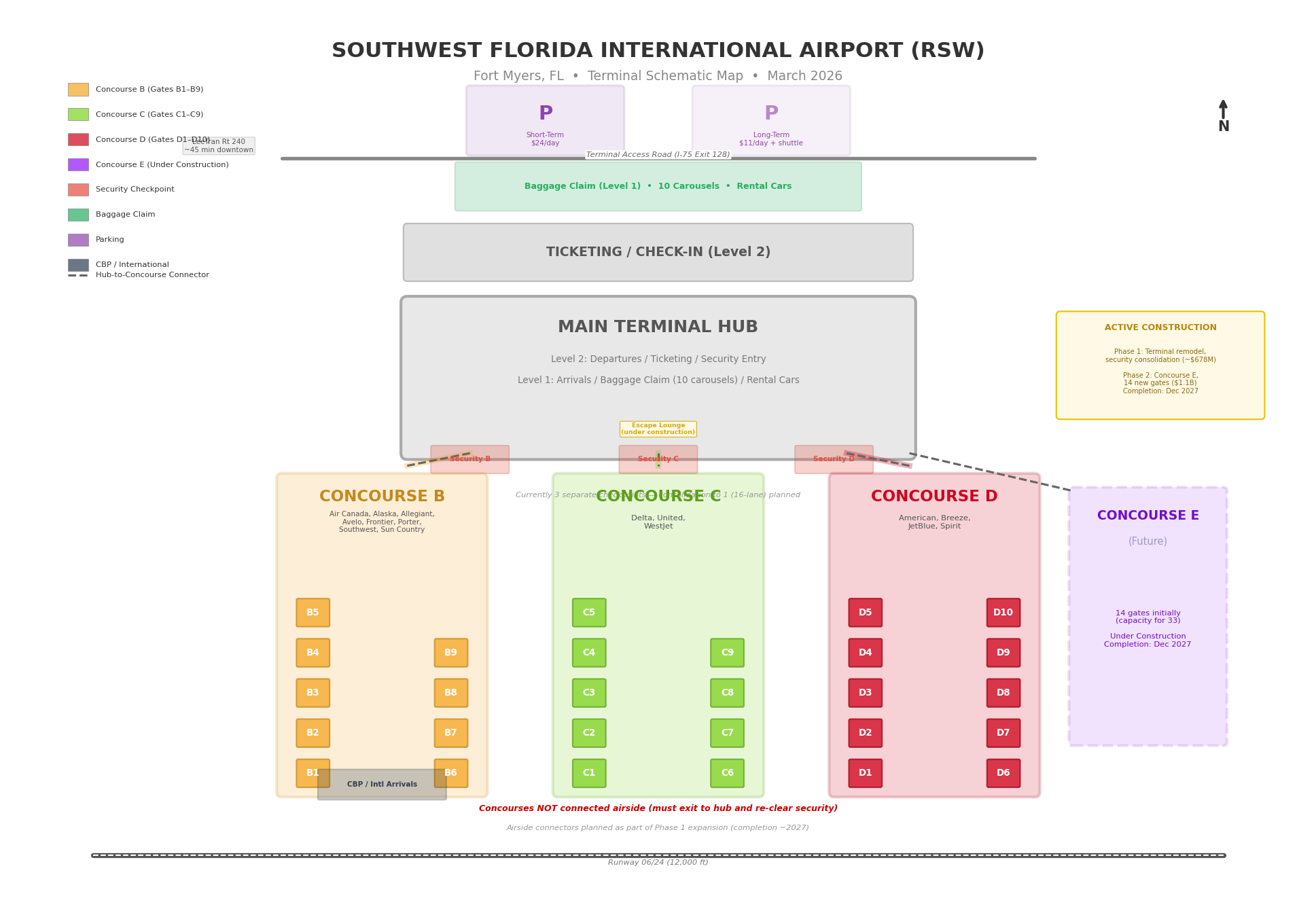Fort Myers Airport Map 2026 — RSW Terminal Guide